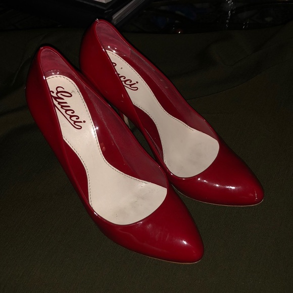 Gucci | Shoes | Gucci Cherry Red Patent Heels | Poshmark